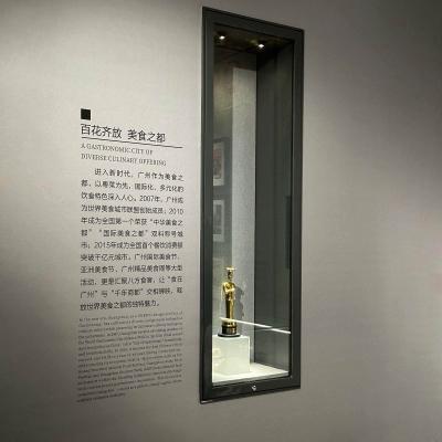 China Wall Integrated Display Cabinet Space-conscious Niche Glass Display Case for sale