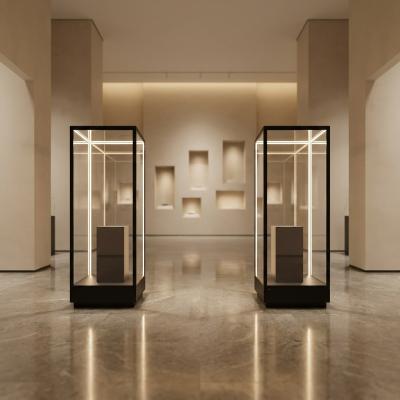 China Freestanding Display Cabinet Space-Saving Glass Display Case With Frame Glass For Private Collectors for sale