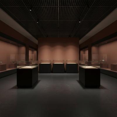 China Flip Open Design Glass Counter Display Cabinet Custom Glass Display Cabinet For History Museum for sale