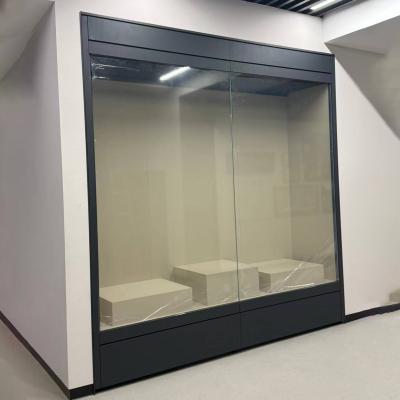 China Museum Wall Display Cabinet Big Wall Vitrine, Surface Or Built, Electric Motion, Controlled, Primary Museum Display for sale