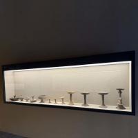 China Safety Wall Display Cabinet Niche Glass Cabinet With Space Saving Design for sale