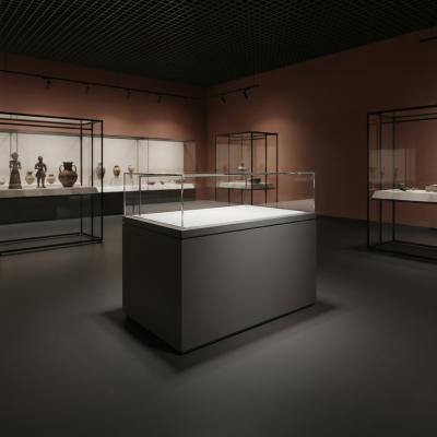 China Museum Display Case, Showcase For Countertop, Five Sides, All-round, Optional, Fabrics for sale