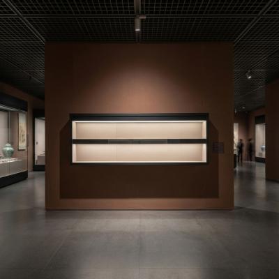 China Suspended Glass Cabinet, Low Footprint, Alone Or Linked, For Extra,Museum Display Case for sale