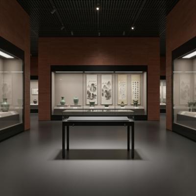 China Custom Table Display Cabinet,Table-mount Case, Glazed Five Sides, 360°, Gel Cartridge, Fabrics for sale