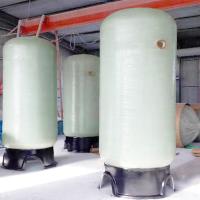 China Cylindrical Water Treatment FRP Storage Tank , FRP Pressure Vessel Tank Customized Size for sale