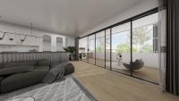 China Horizontal Double Glazed Aluminium Sliding Glass Doors Soundproof Thermal Brake for sale
