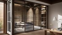 China Custom Commercial Aluminium Sliding Doors Windproof Sliding Glass Patio Door for sale
