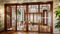 China Ventilated Residential Aluminium Sliding Glass Doors Fireproof ODM for sale