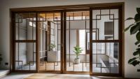China OEM Aluminum Frame Sliding Glass Doors Soundproof Aluminum Sliding Patio Doors for sale