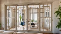 China 2.0mm Modern Aluminium Sliding Glass Doors Anodized Surface Finishing for sale