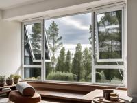 China Sleek Aluminium Top Hung Window Frame Glass Inward / Outward Opening for sale