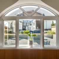 China Aluminum House Bottom Hung Casement Windows Inward / Outward Opening for sale
