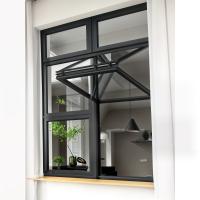 China Aluminum Clear Folding Glass Windows Heat Insulation Customized for sale
