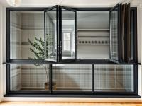 China Powder Coating Folding Glass Windows Panels 5mm / 6mm Thickness for sale