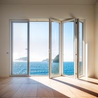 China Custom Fireproof Folding Glass Windows Aluminum Alloy 5mm Thickness for sale