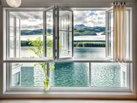China Custom Fireproof Folding Glass Windows Aluminum Alloy 5mm Thickness for sale