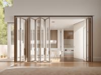 China Home Soundproof Folding Glass Windows Electric Opening Customized for sale