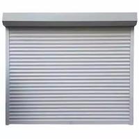 China Silver Aluminium Roller Shutter Door frame Commercial Rolling Door Ventilated for sale