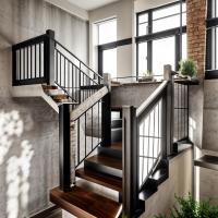 China Commercial Interior Aluminum Stair Railing Fencing Rust Resistance for sale