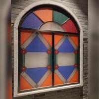 China Security Enameled Glassware coated Decorative Window Glass Sheets for sale