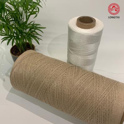 China Fibrillated Nm4.6/1*2 Sausage Twine Butcher PP String PP Baler Twine beige&white for sale