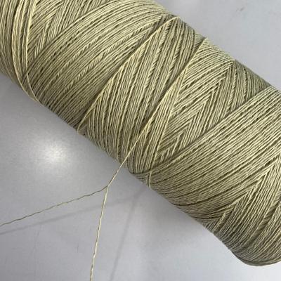 China Polypropylene Fibrillated Twisted Thread For Sausage Loop Twine 460Tex 2ply Beige for sale