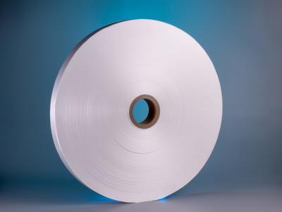 China 120um Polypropylene Foamed Strip Film White PP Tape For Electrical Cables for sale