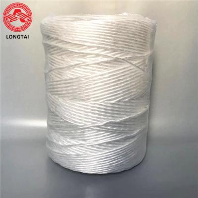 China Round White 130m/Kg Hay Bale Twine With Split Film baler twine amazon for sale
