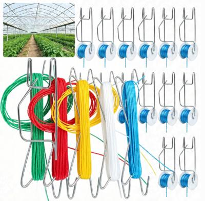 China Tomato Roller Hook with Twine | Greenhouse Plant Support Hook for Tomato, Cucumber and Vine Crops for sale