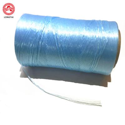 China 100KD LSHF FR Twisted Light blue Polypropylene pp yarn used as fire cable filler for sale