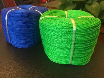 China Colorful PP Polypropylene Twine Rope Twisted 2 3 Strands for sale