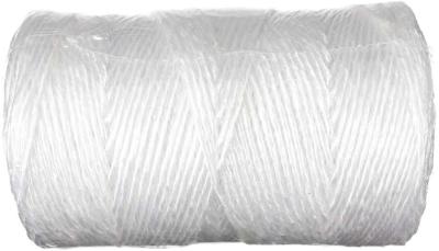 China 2mm Packaging rope Twisted White Poly Baler twine fibrillated polypropylene tying twine for sale