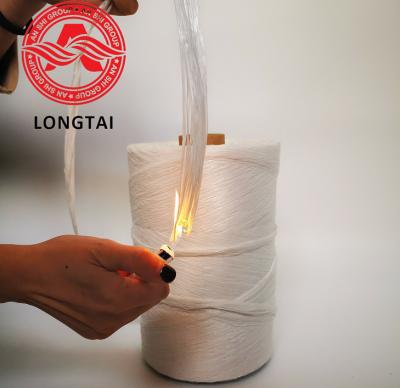 China OI 28 Low Smoke Halogen Free Twisted Yellow FR PP Filler Yarn 125000D Flame Redardant for sale