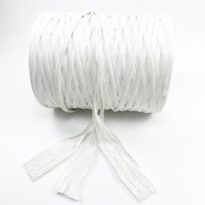China 100% PP White 500Tex Polypropylene Pp Filler Yarn Fibrillated Cable Material for sale