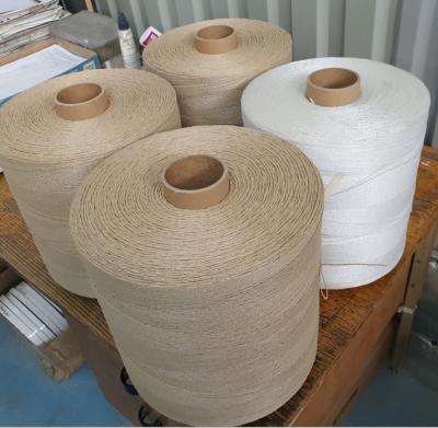 China 2 Ply Sausage loop Twine 4600dtex Beige White Twisted Polypropylene Thread for sale
