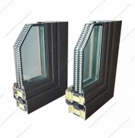 China Alloy 6061 T5 Broken Bridge Glass Aluminum Insulation System Window Fire Resistant Profile for sale
