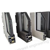 China Sound Insulation Aluminum System Window With Polyamide Strips Super Toughened Material for sale