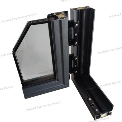China High Quality Three-Layer Glass Broken Bridge Aluminum Heat Insulation Strip Window For Balcony for sale