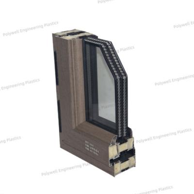 China PA66 GF25 Broken Bridge Aluminum Alloy Window With Heat Insulation Profile System Profile for sale