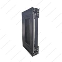 China Double Glazed Aluminum Folding Window Tempered Impact Resistant Commercial Profile for sale