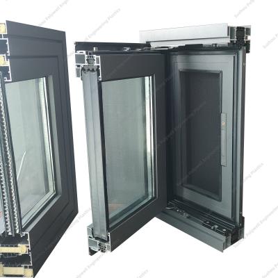 China Typhoon Resistant Sound Insulation Balcony Push Pull Windows Aluminum System Window for sale