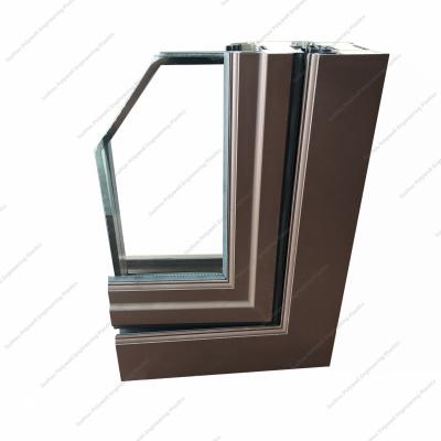 China Typhoon Resistant Balcony Push Pull Windows Aluminum System Broken Bridge Profile for sale