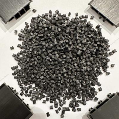 China PA66 GF25 Granules Black Polyamide Glass Fiber Filled Nylon Compound for Thermal Break Tapes for sale