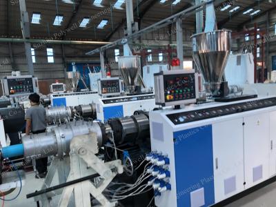 China Double Screw Plastic Pipe Extrusion Machine PVC UPVC CPVC Water Pipe Production Extruder for sale
