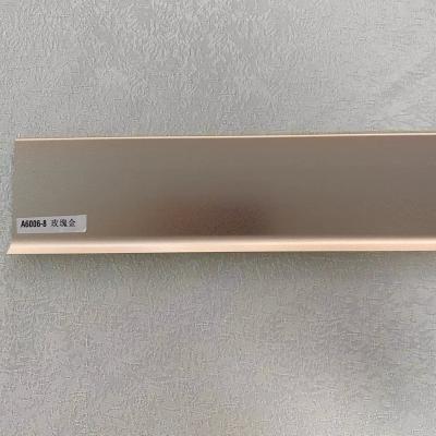 China Metal Black Baseboard Skirting Board with 2.5 Meters One Piece Aluminium Channel Profile for sale