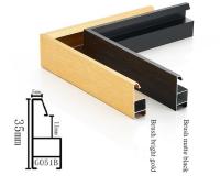 China Modern Decorative Aluminum Picture Frame Moulding with Bright Gold Finish for sale