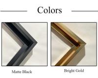 China Modern Decorative Aluminum Picture Frame Moulding with Bright Gold Finish for sale