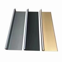 China Aluminum 6063 Home Wall Shelf Black Gray Matt Luxury Unique Floating Shelves Led Lights for sale