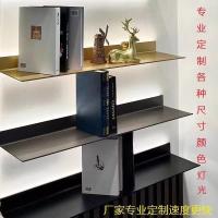 China Aluminum 6063 Home Wall Shelf Black Gray Matt Luxury Unique Floating Shelves Led Lights for sale