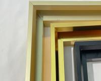 China Wall Mirror Picture with Bright Gold Aluminium Alloy Frame and Aluminum Bend Material for sale